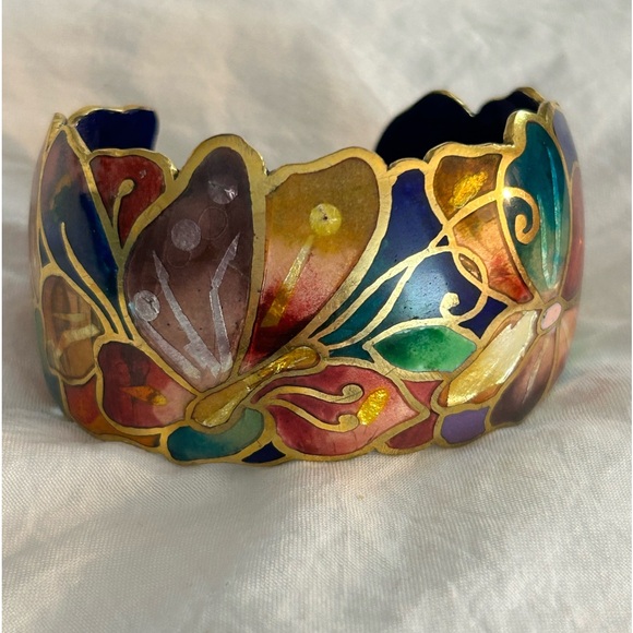 David Kuo | Jewelry | Vintage David Kuo Butterfly Champleve Cloisonn ...
